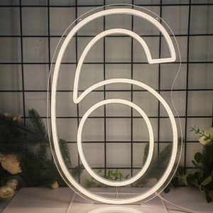 Neon Signs Custom | Neon Sign Number 0-9 | Neon Sign Wall Decor | Neon ...