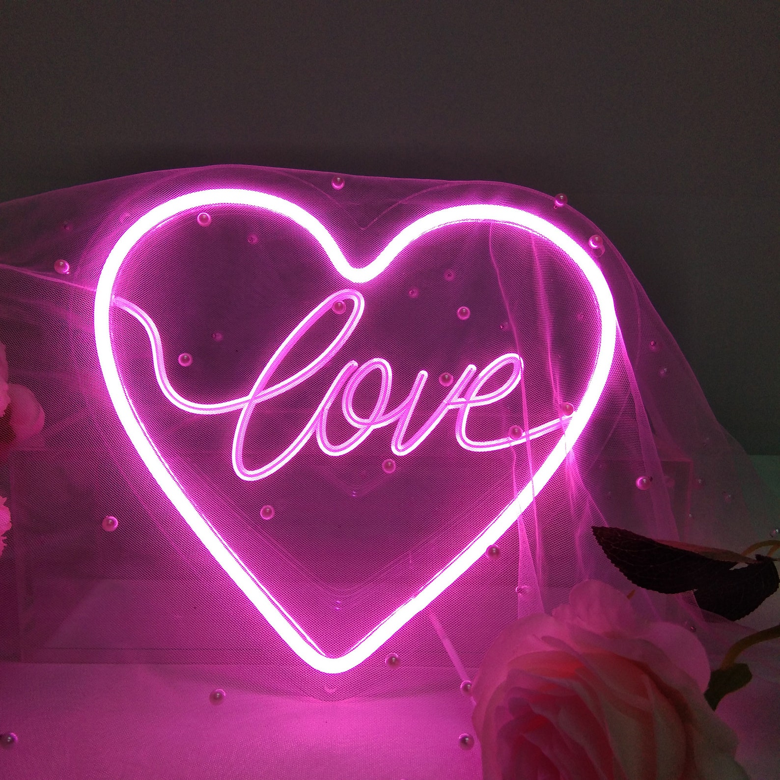 Neon Signs Mini Neon Sign Bedroom Custom Name Quate Kids Heart Small ...