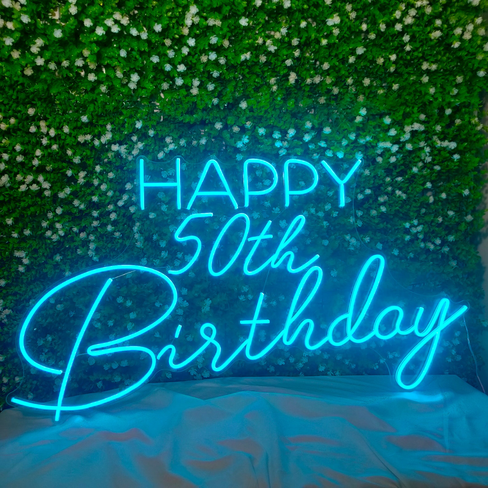 Neon Sign Happy Birthday Custom Neon Sign 50th Birthday Gift - Etsy