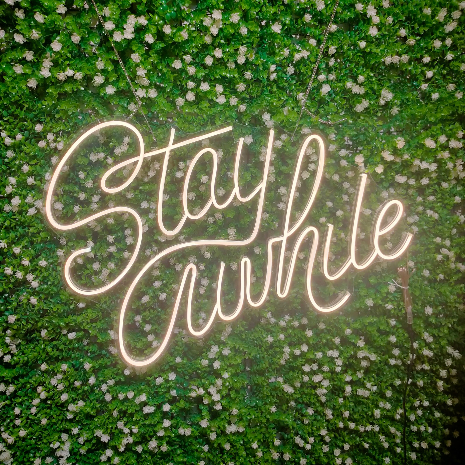 Custom Neon Sign Stay A While Neon Sign Neon Wedding Custom - Etsy