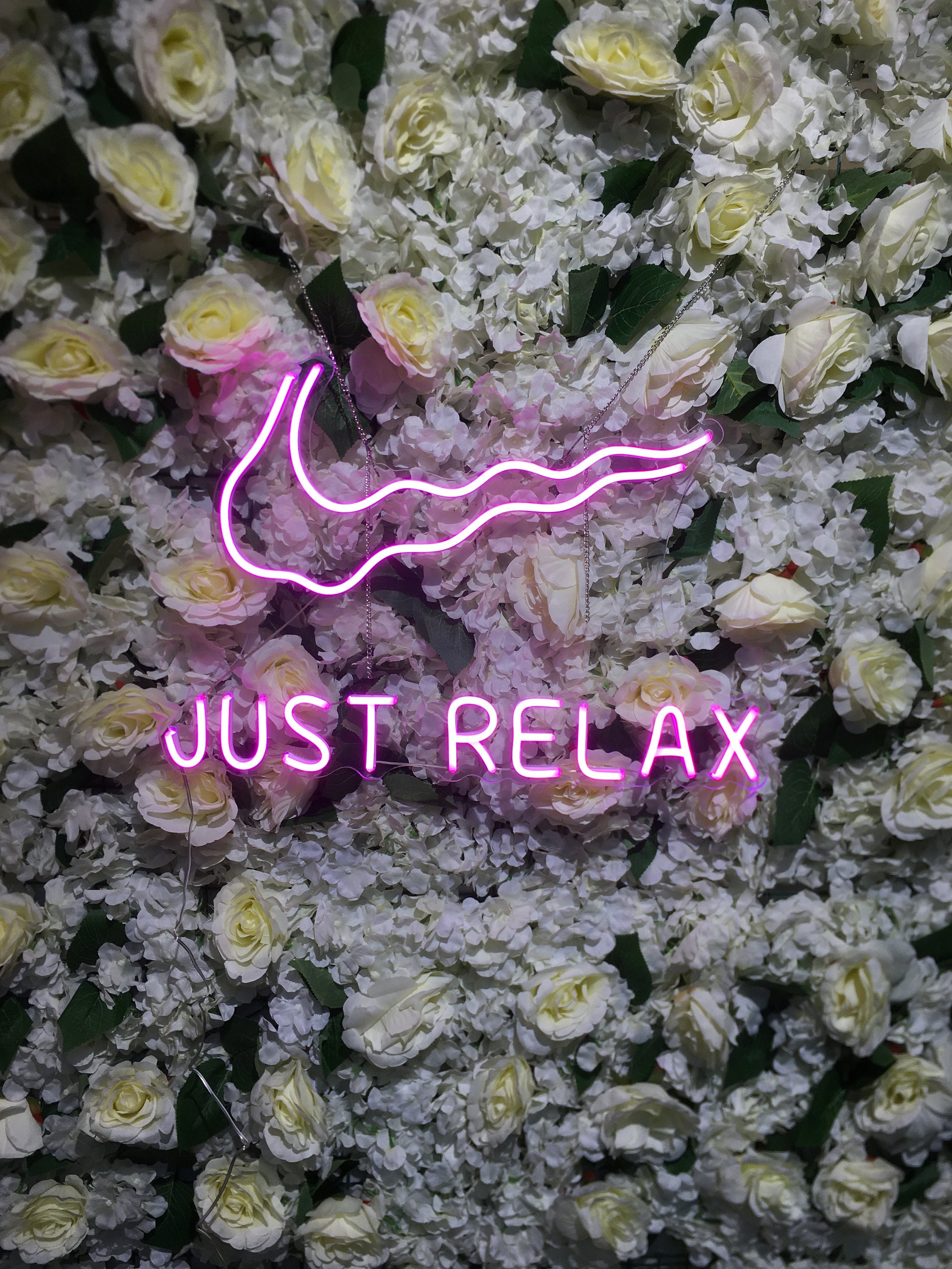 Just Relax Neon Signs Custom Logo Shop Nane for Kid Room | Etsy