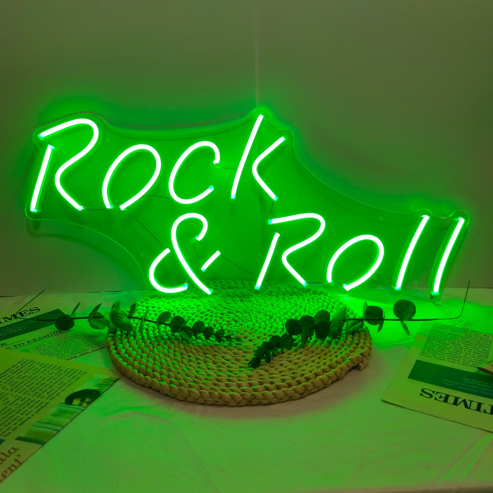 Neon Light Rock and Roll Sign Custom Neon Name Led - Etsy