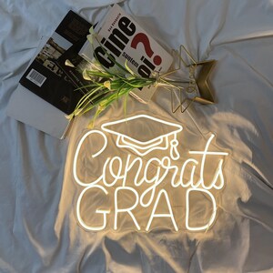 Neon Sign Custom , Congrats Grad Neon Sign ,neon Sign Bar , Neon Light ...