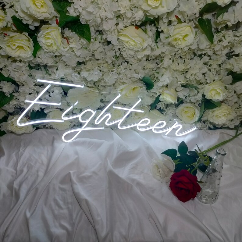 Custom Neon Sign 18 Eighteen Neon Flex Sign Night Lights | Etsy
