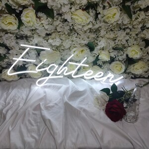 Custom Neon Sign |18 Eighteen | Neon Flex Sign | Night Lights ...