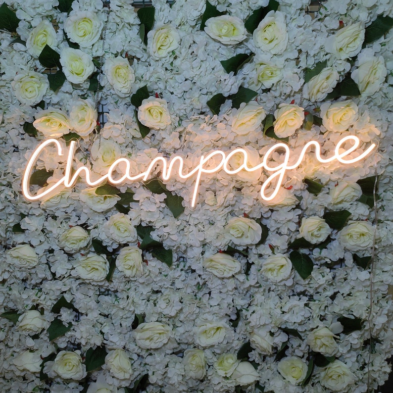 Custom Neon Sign Champagne Wedding Neon Sign Party Sign - Etsy