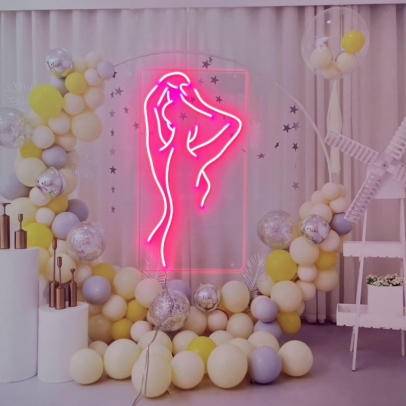 Custom Neon Sign Sexy Womans Back Neon Sign Wall Decor Etsy