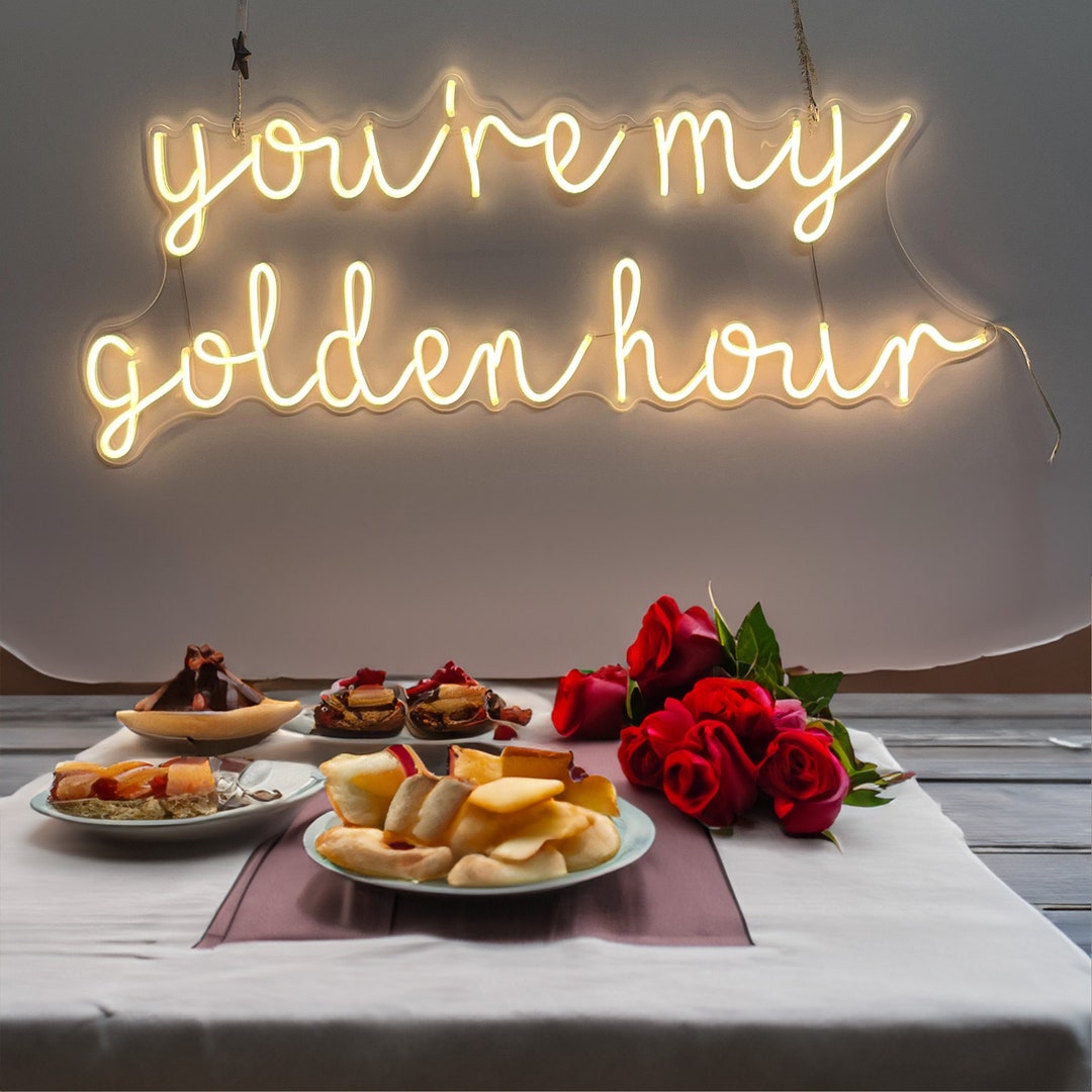 Neon Sign |you're My Golden Hour | Custom Neon Sign | Neon Sign Wedding ...