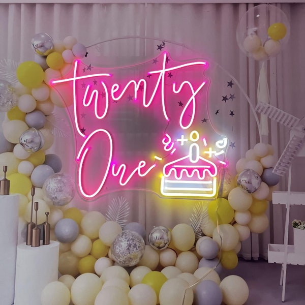 Neon Custom Sign 21st Birthday - Etsy