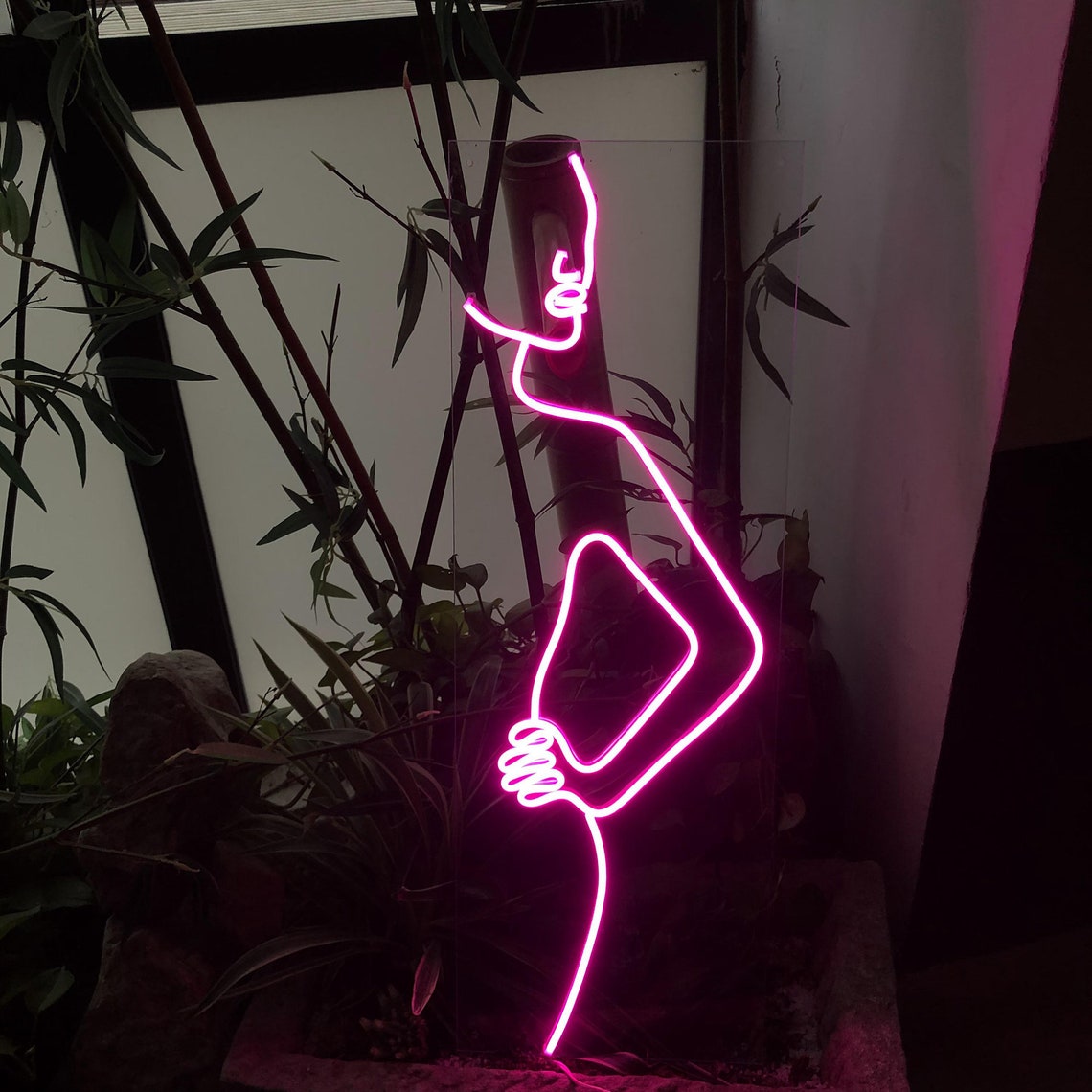 Custom Neon Sign Sexy Lady Bar Silhouette Decoration Flexible | Etsy