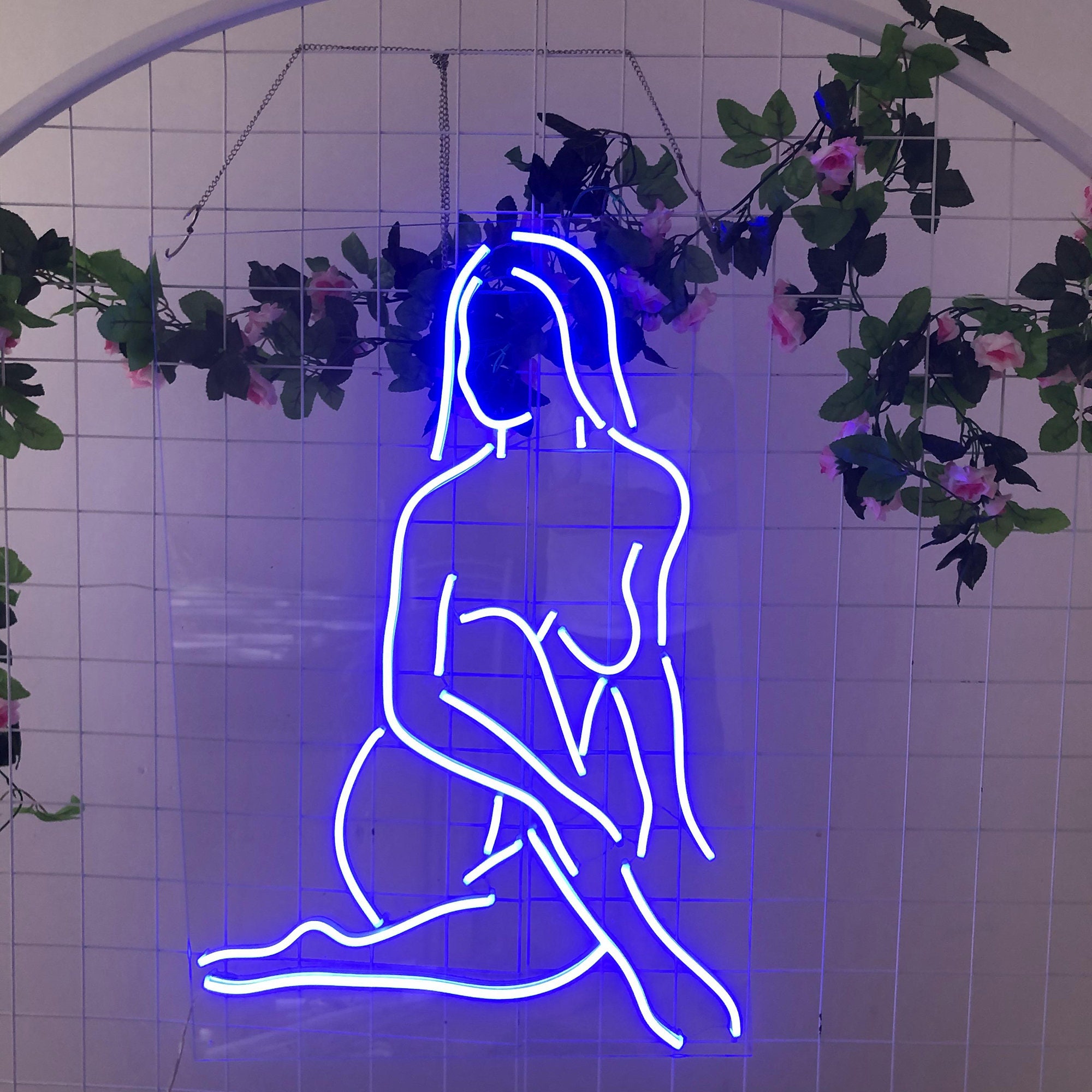 Custom Neon Sign Sexy Womans Bar Silhouette Decoration Etsy