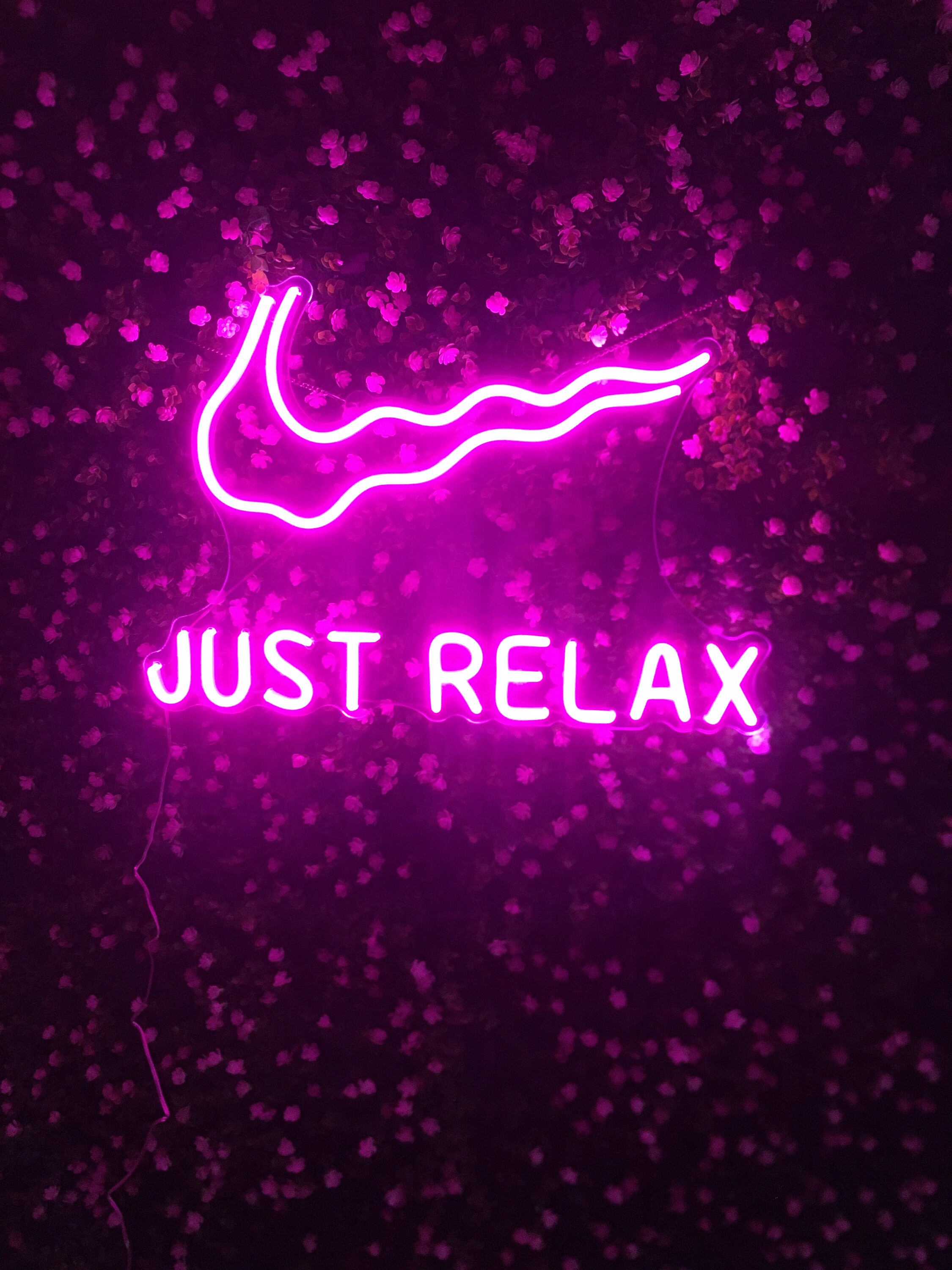 Just Relax Neon Signs Custom Logo Shop Nane for Kid Room | Etsy