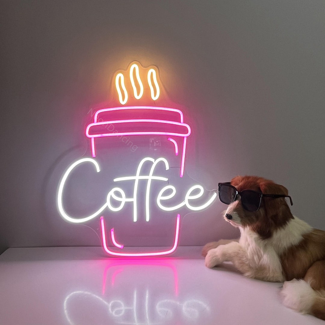 Neon Sign Custom Coffee Shop Logo Business Neon Light Party Club Bar ...