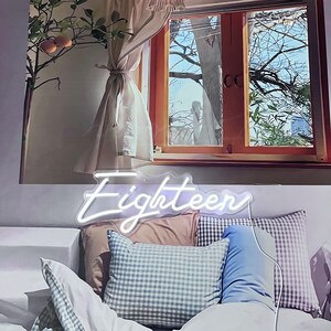 Custom Neon Sign |18 Eighteen | Neon Flex Sign | Night Lights ...