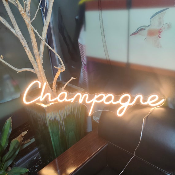 Custom Neon Sign Champagne Wedding Neon Sign Party Sign - Etsy
