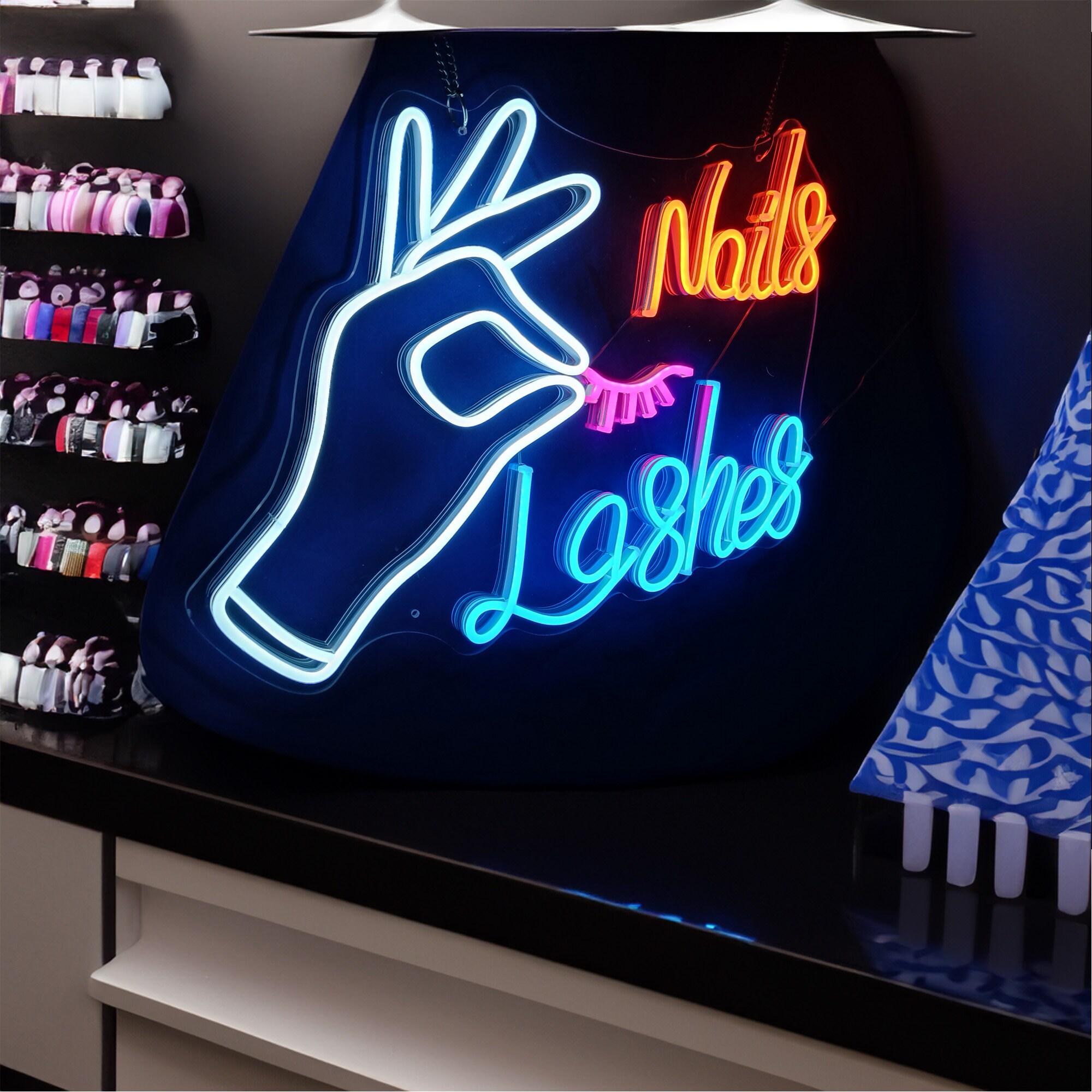 Neon Signs Custom | Neon Sign Nails Lashes | Neon Sign Wall Decor ...