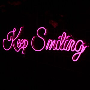 Custom Neon Sign Keep Smiling Neon Sign Wedding Neon Sign Customized ...