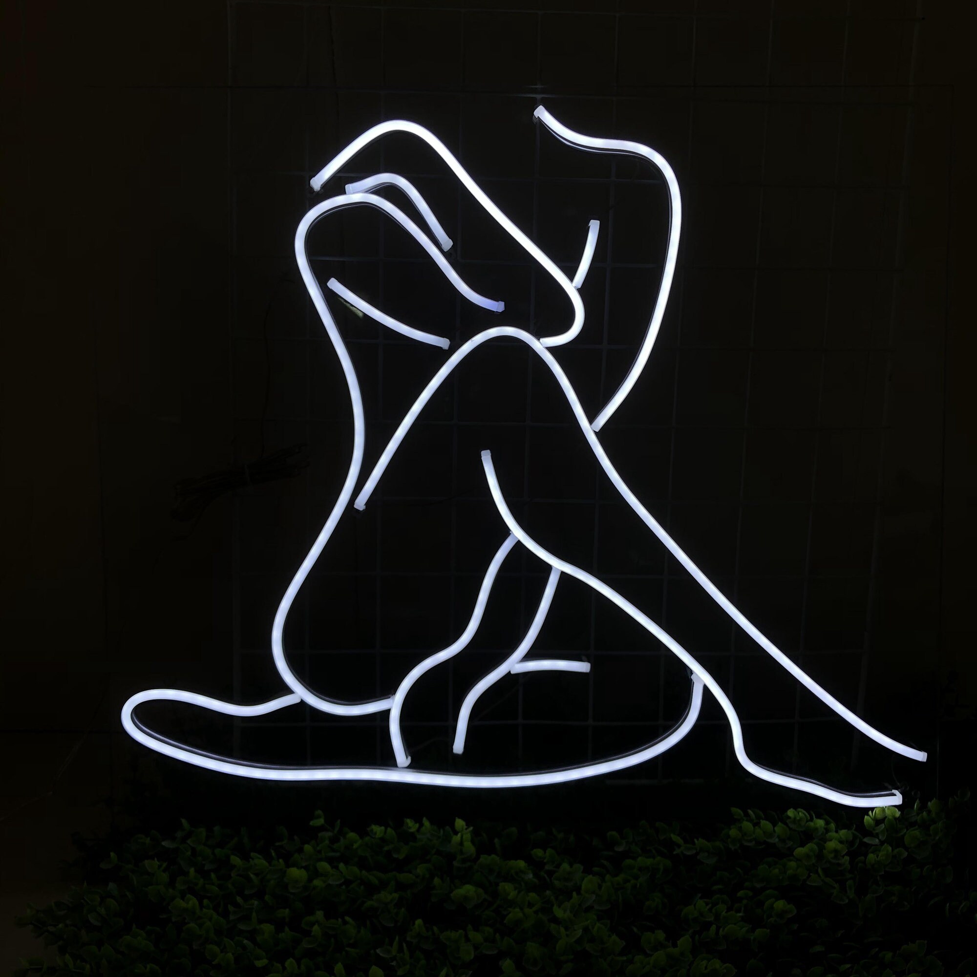 Wall Neon Sign Sexy Womans Thinking Silhouette Flexible Etsy