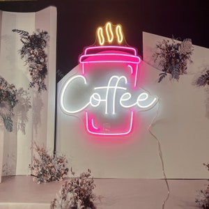 Neon Sign Custom Coffee Shop Logo Business Neon Light Party Club Bar ...