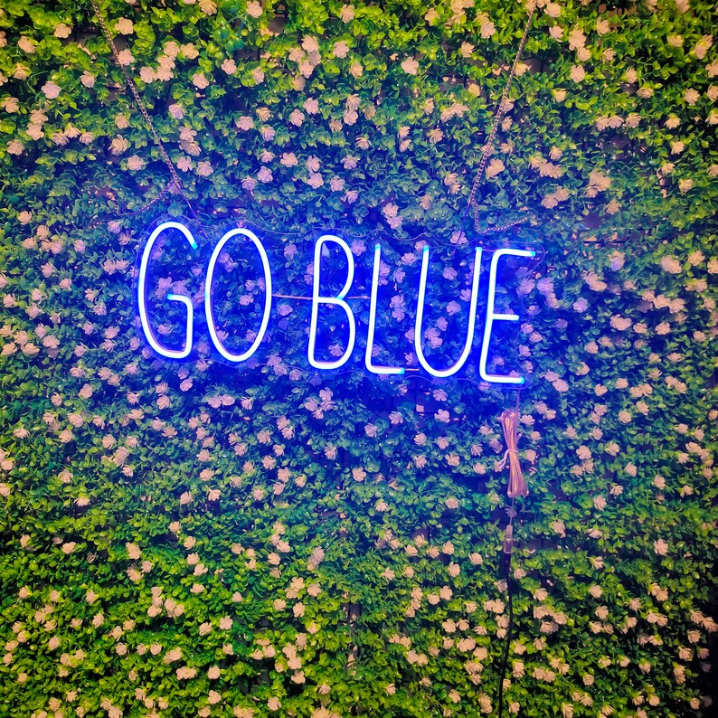 Custom Neon Sign Go Blue Neon Sign Wall Decor Neon Sign - Etsy