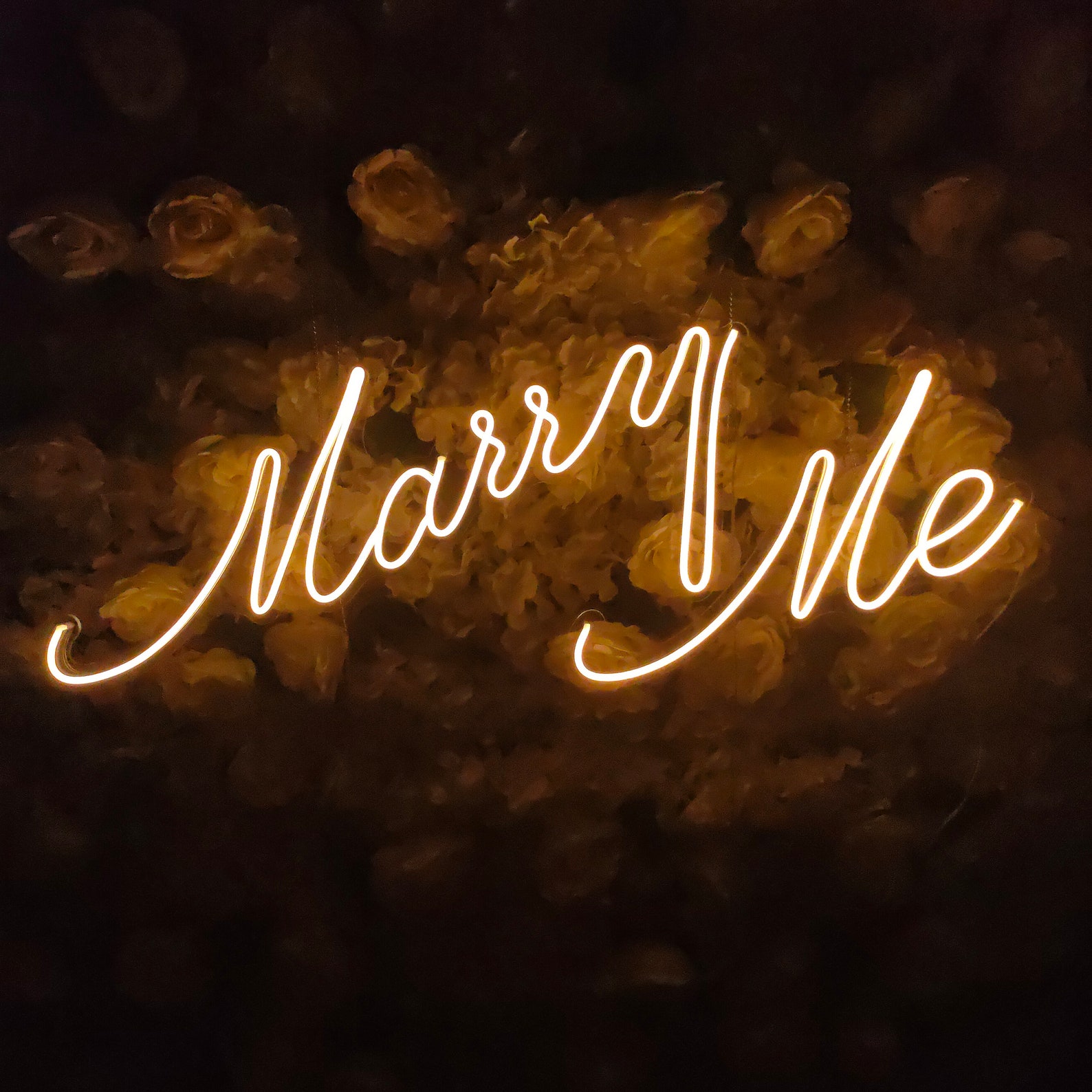 Custom Neon Sign Wedding Marry Me Neon Sign Custom Engagement Party ...