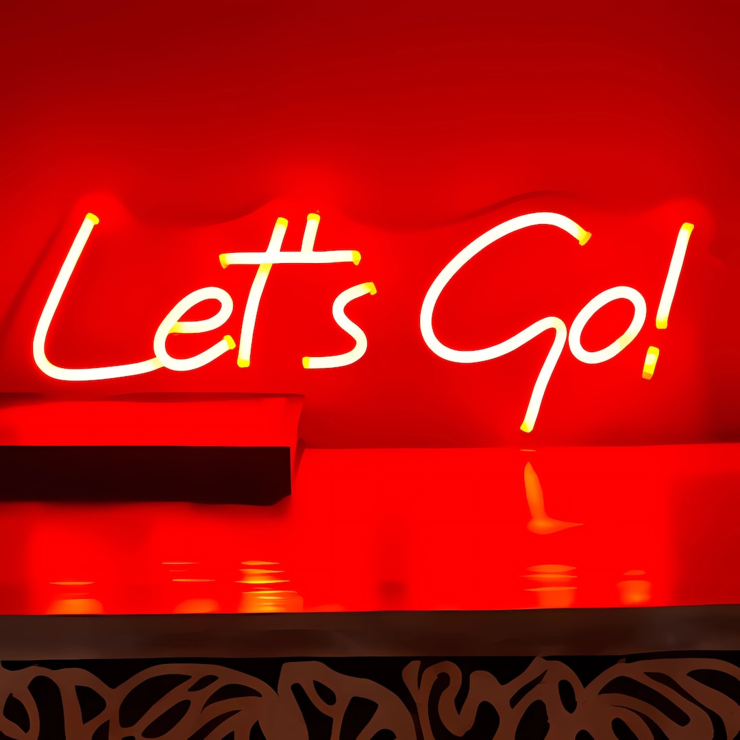 Let‘s Go Neon Sign | Custom Neon Sign | Neon Sign Bar | Neon Sign ...
