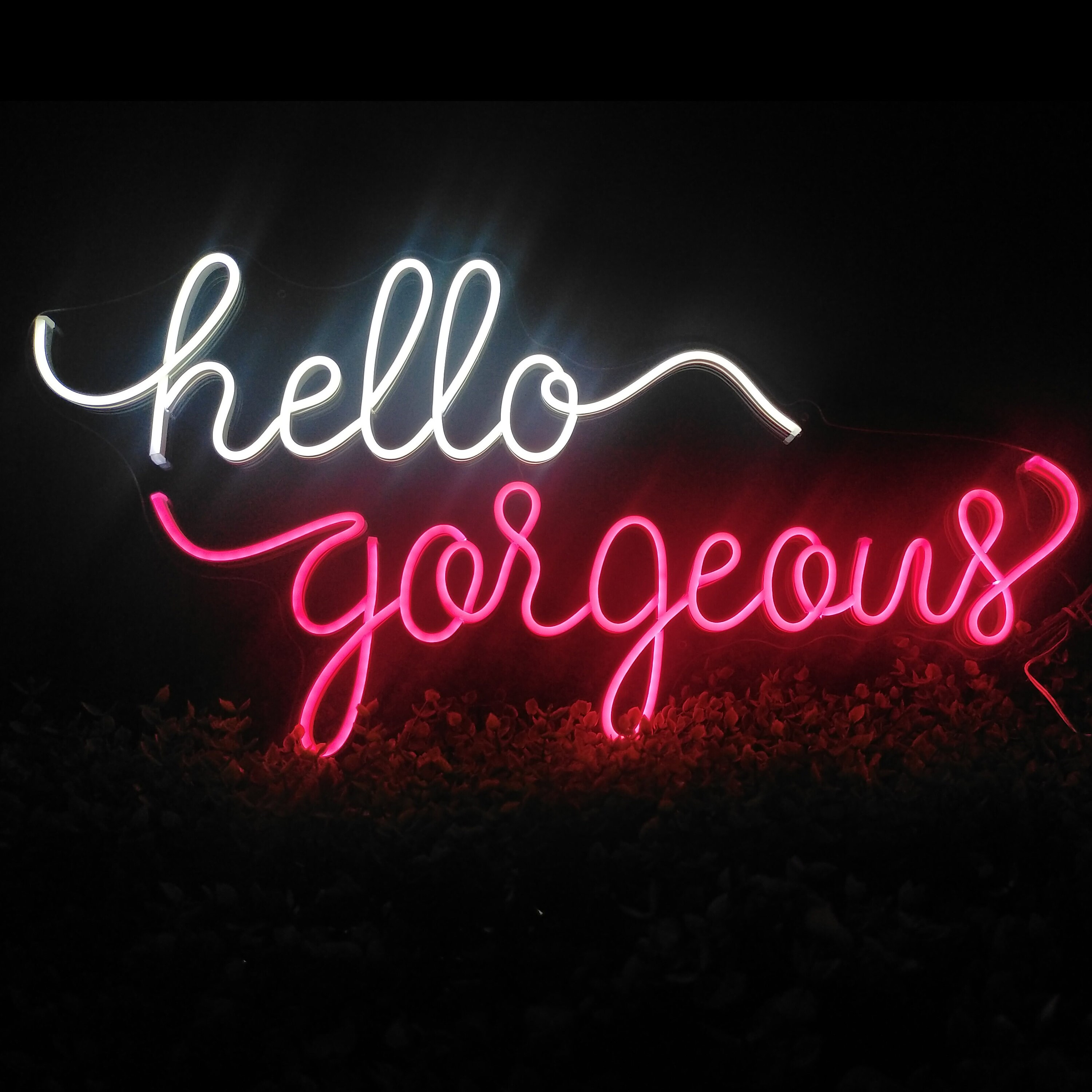 Hello Gorgeous Neon Signs light Custom Bar Home Makeup Logo | Etsy