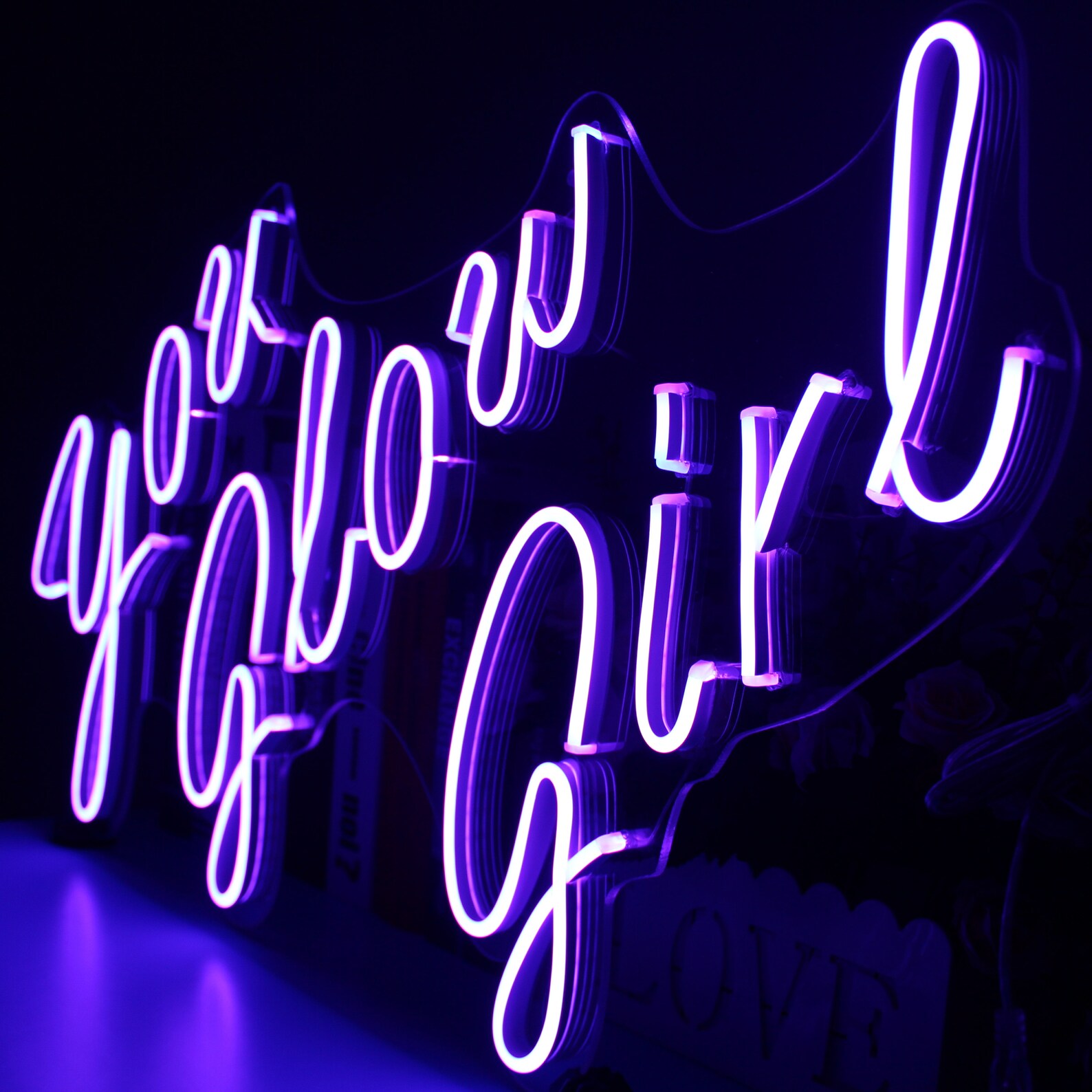 You glow girl Custom Neon Sign Bedroom Party Decoration Wall | Etsy