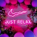 Just Relax Neon Signs Custom Logo Shop Nane for Kid Room | Etsy