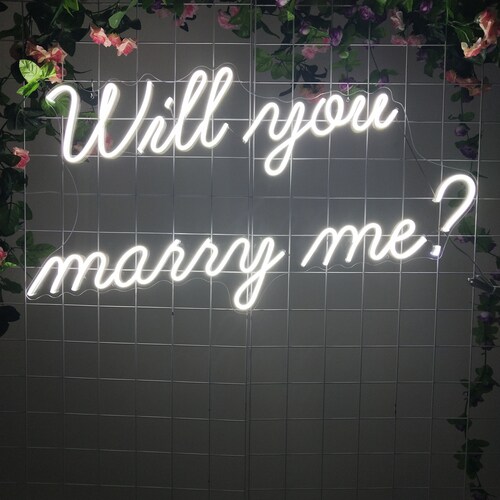 Custom Neon Sign Wedding Marry Me Neon Sign Custom Engagement - Etsy