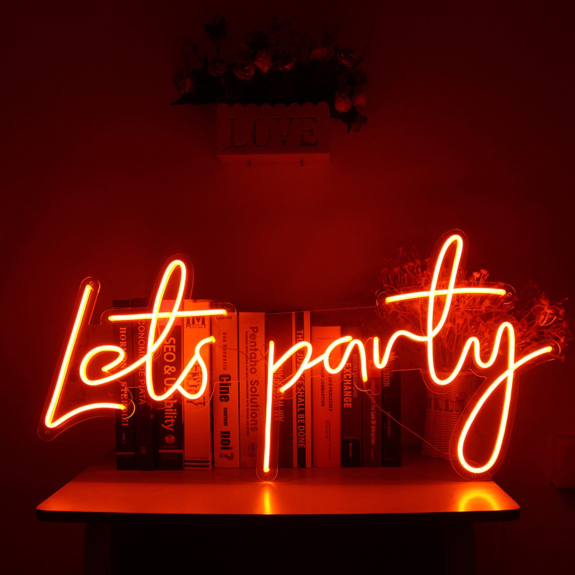 Let's Party Neon Sign Custom Wedding Party Led Neon Sign | Etsy