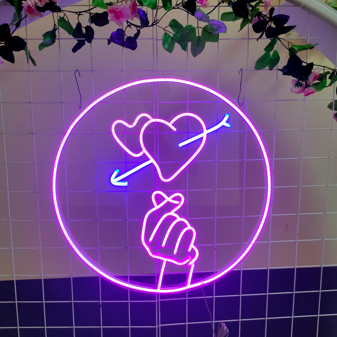 Custom Neon Sign Heart Love Neon Sign Wedding Personalized | Etsy