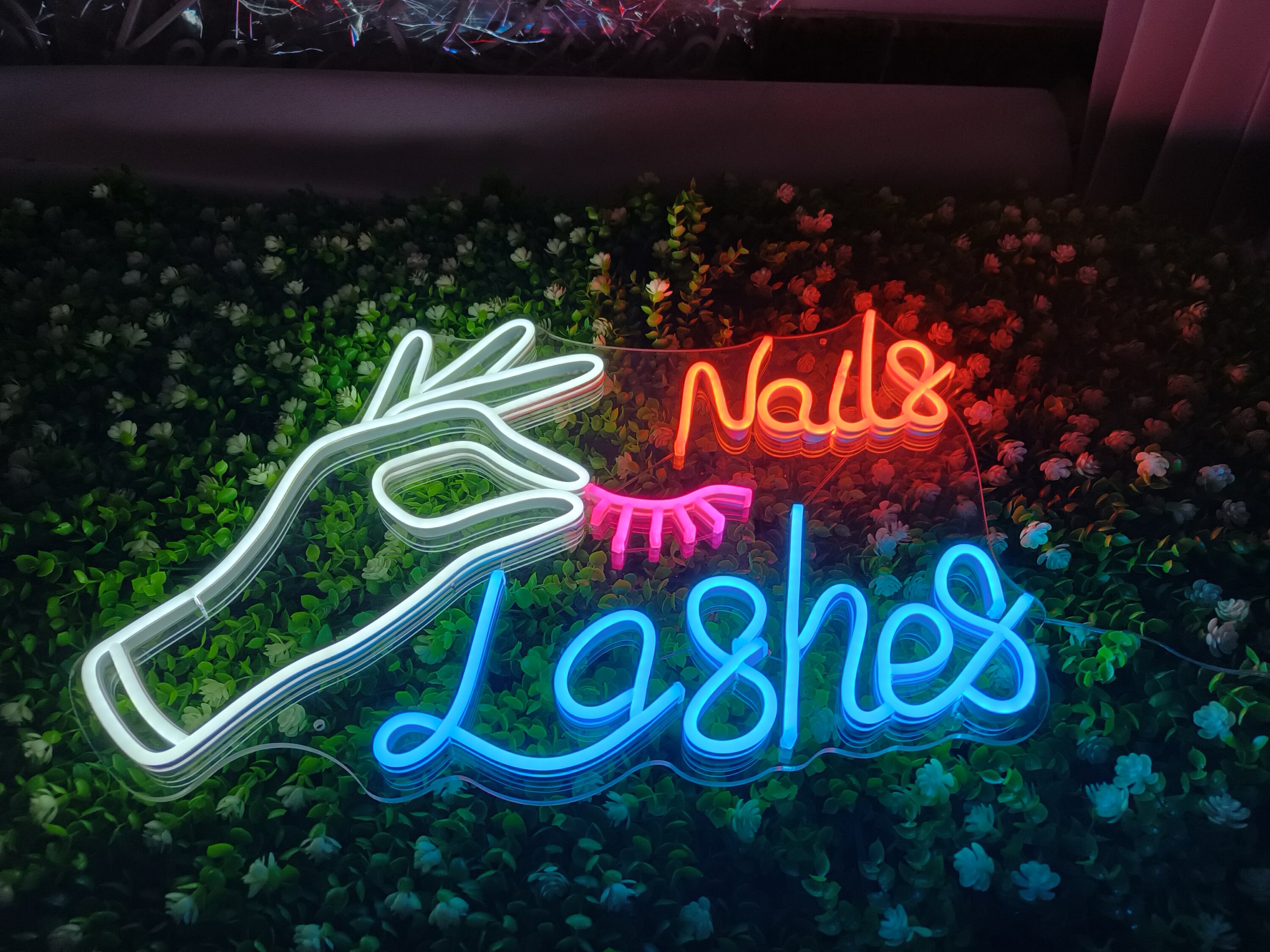 Neon Signs Custom | Neon Sign Nails Lashes | Neon Sign Wall Decor ...