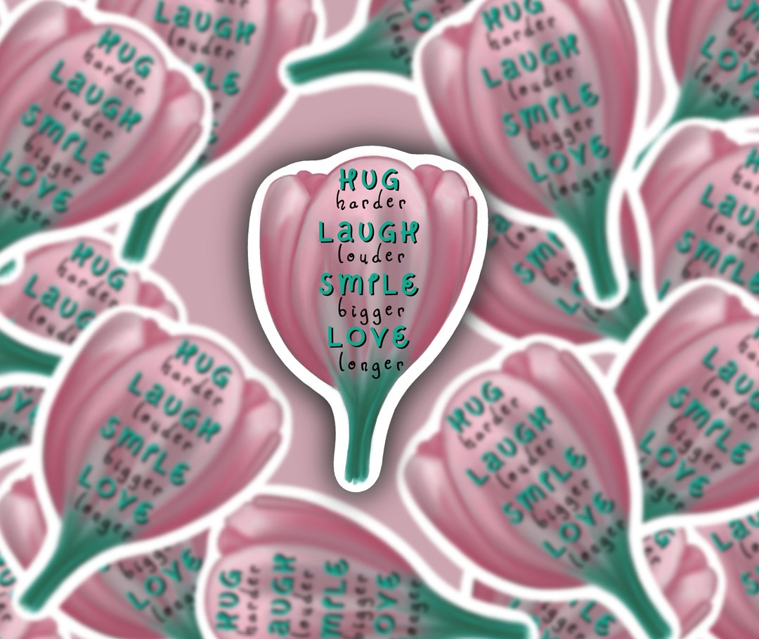 Tulip Hug Laugh Smile Love Sticker - Etsy