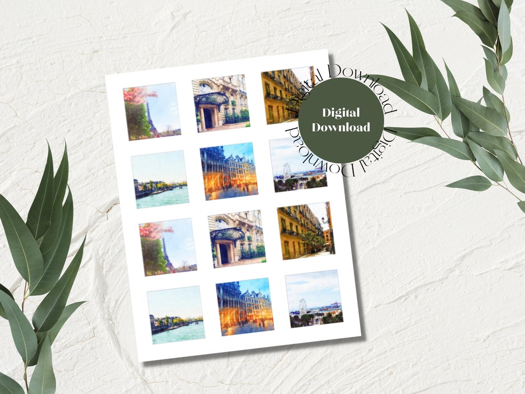 Paris France French Cityscapes Labels for Rollerballs & Bottles ...