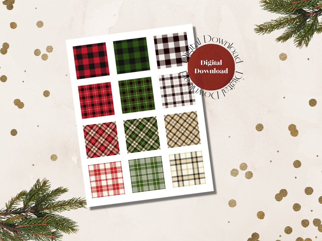 Set of 12 Buffalo Check Plaid Labels for Rollerballs & Bottles ...