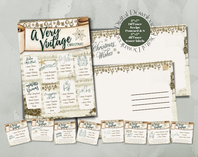 March Diffuser Blends Postcard, Natural Essential Oil, Printable Art ...