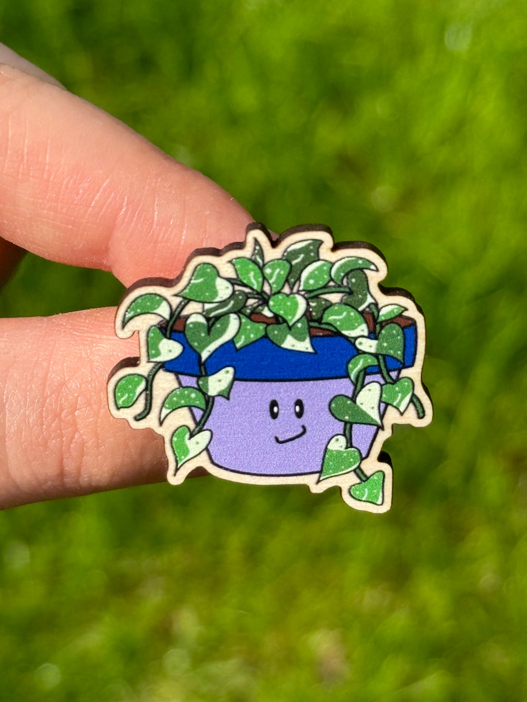 Plant Pot Pal Wooden Pin Badge | House Plants | Indoor Plants - Etsy UK