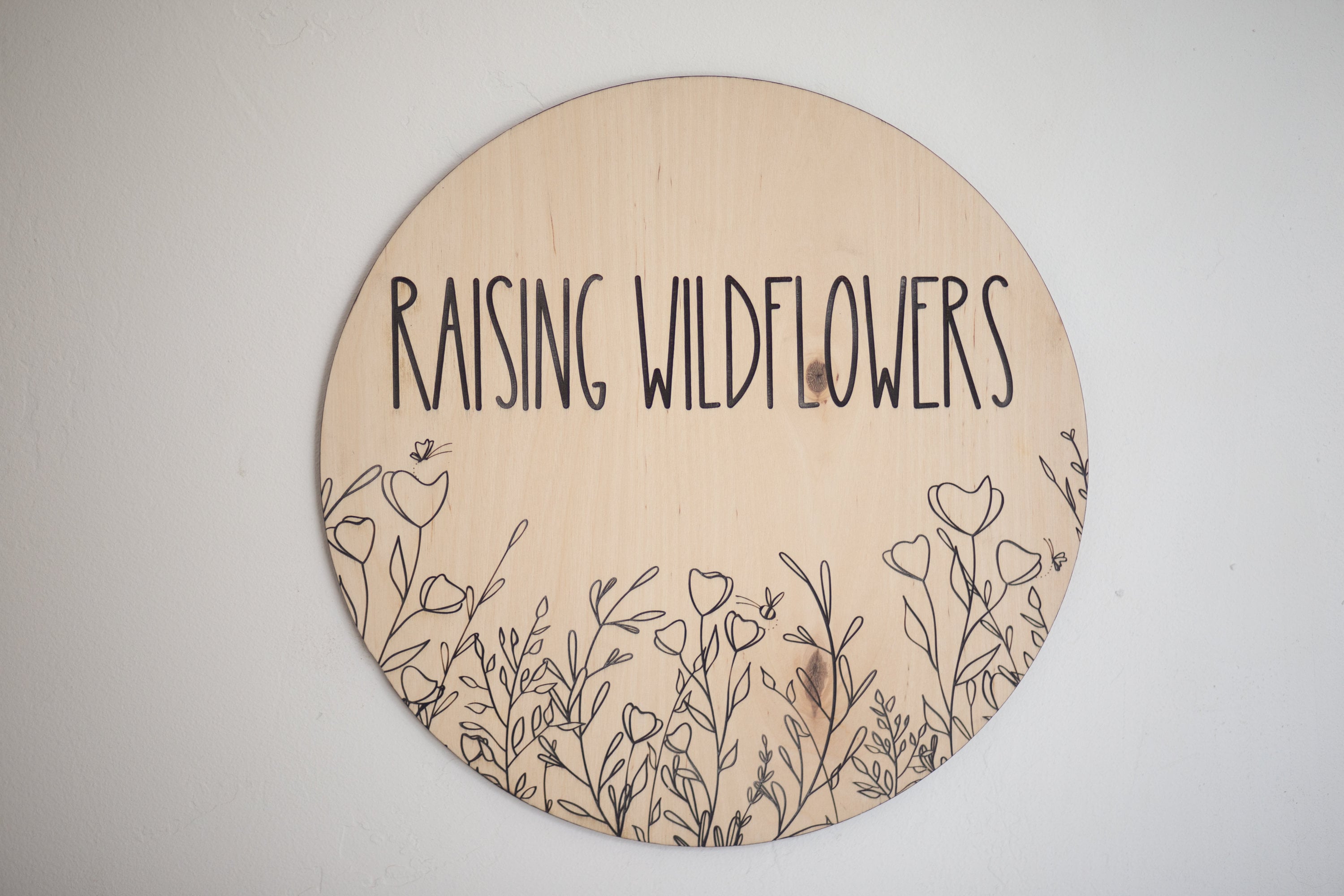 Raising Wildflowers Sign - Etsy