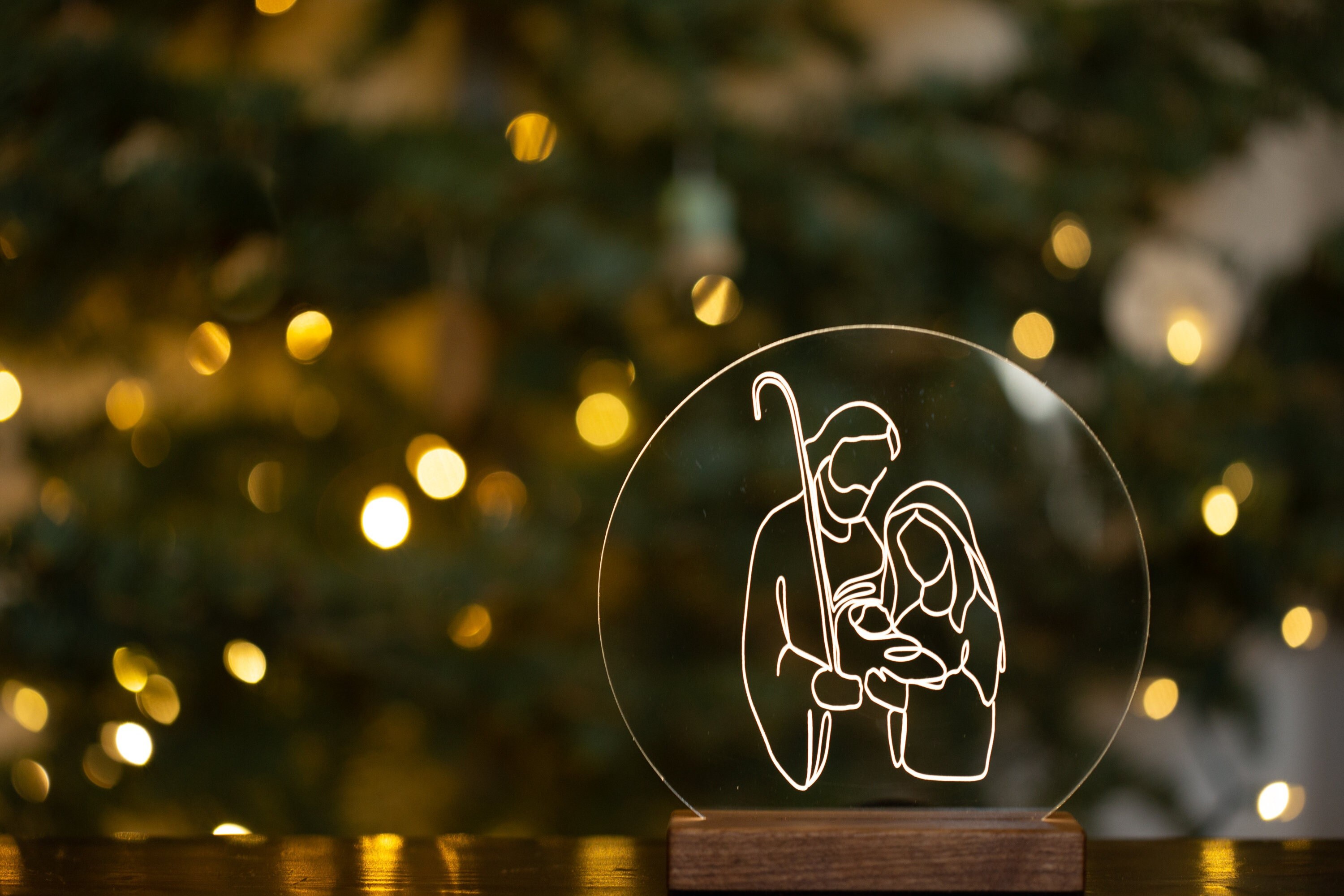 Lighted Nativity Scene Lit Nativity Christmas Night Light | Etsy