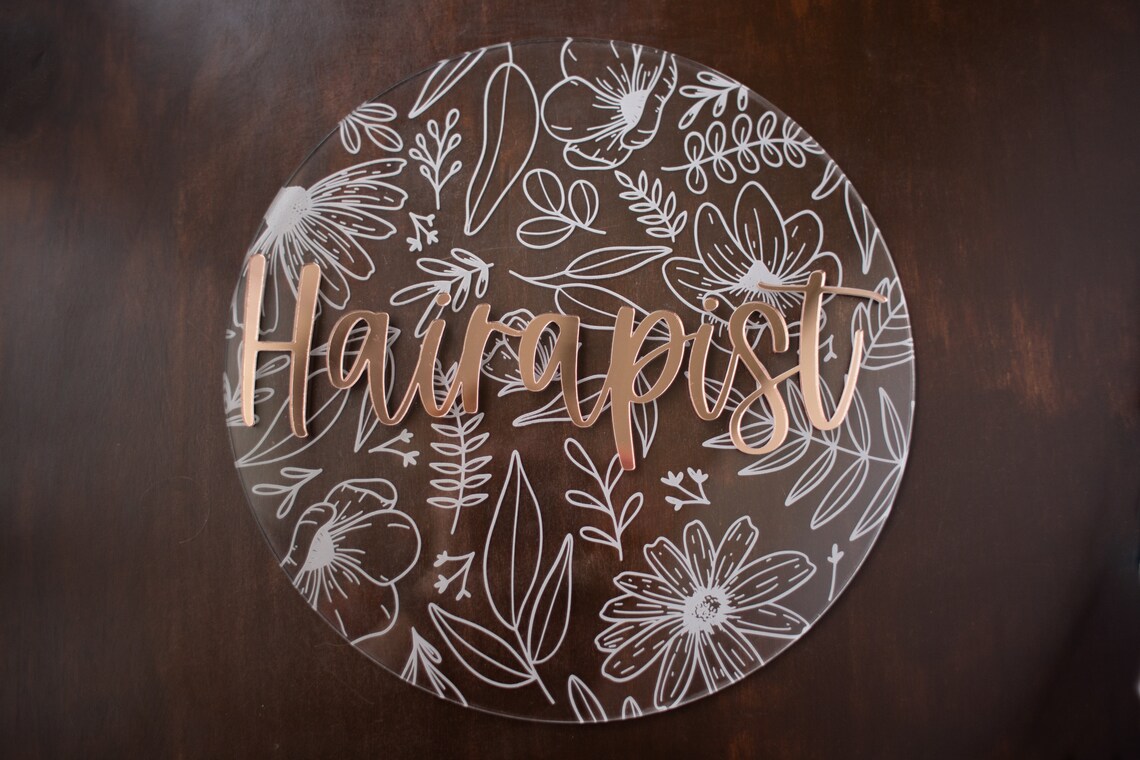 Hairapist Sign Hair Stylist Sign Rose Gold Sign Custom - Etsy
