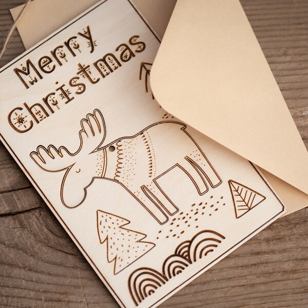 Wooden Punch Out Card - Etsy