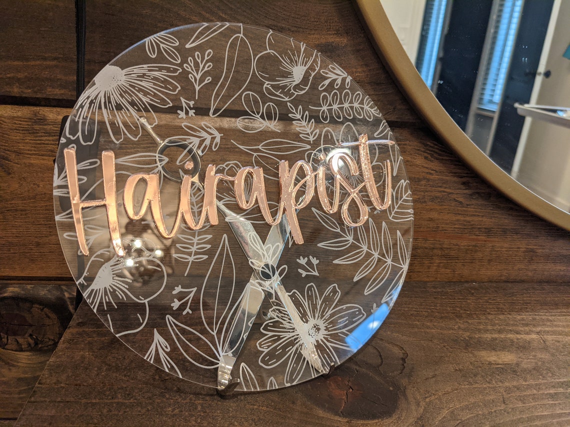 Hairapist Sign Hair Stylist Sign Rose Gold Sign Custom - Etsy