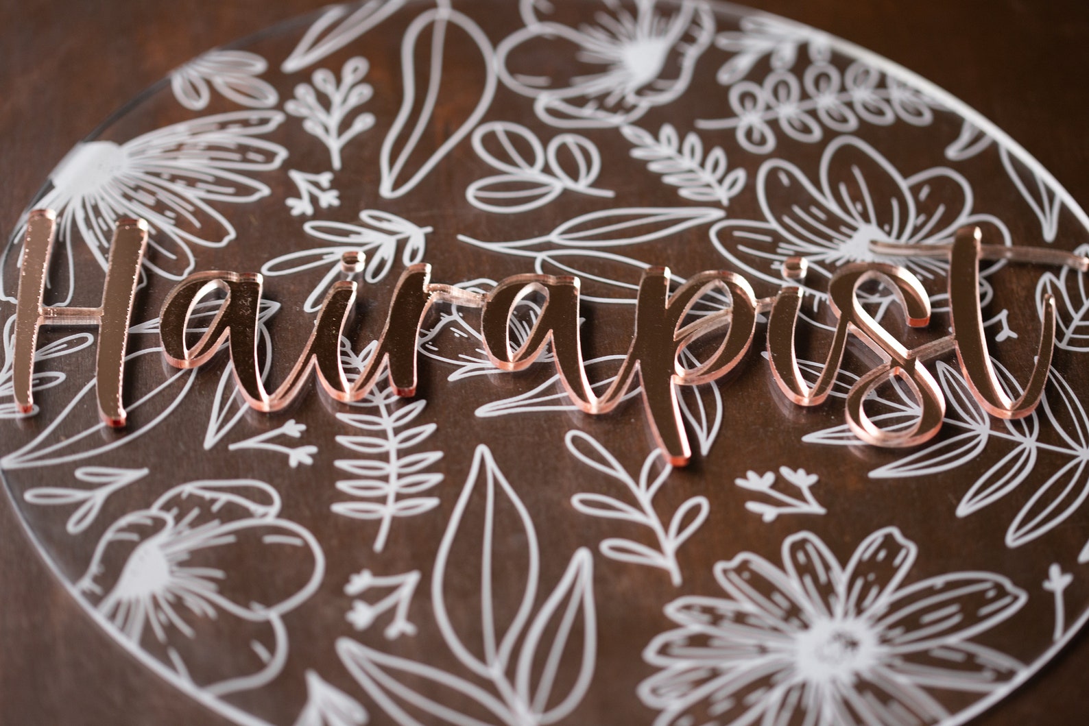 Hairapist Sign Hair Stylist Sign Rose Gold Sign Custom - Etsy