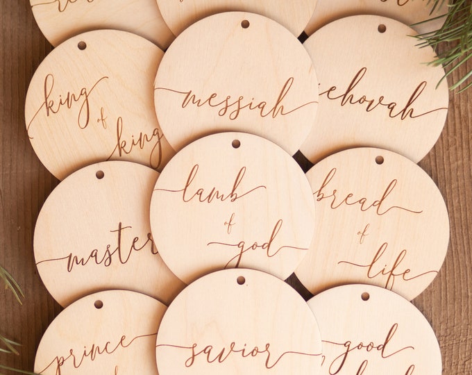 25 Pack Full Set | Names of Christ Ornaments | His Name Shall Be Called ...