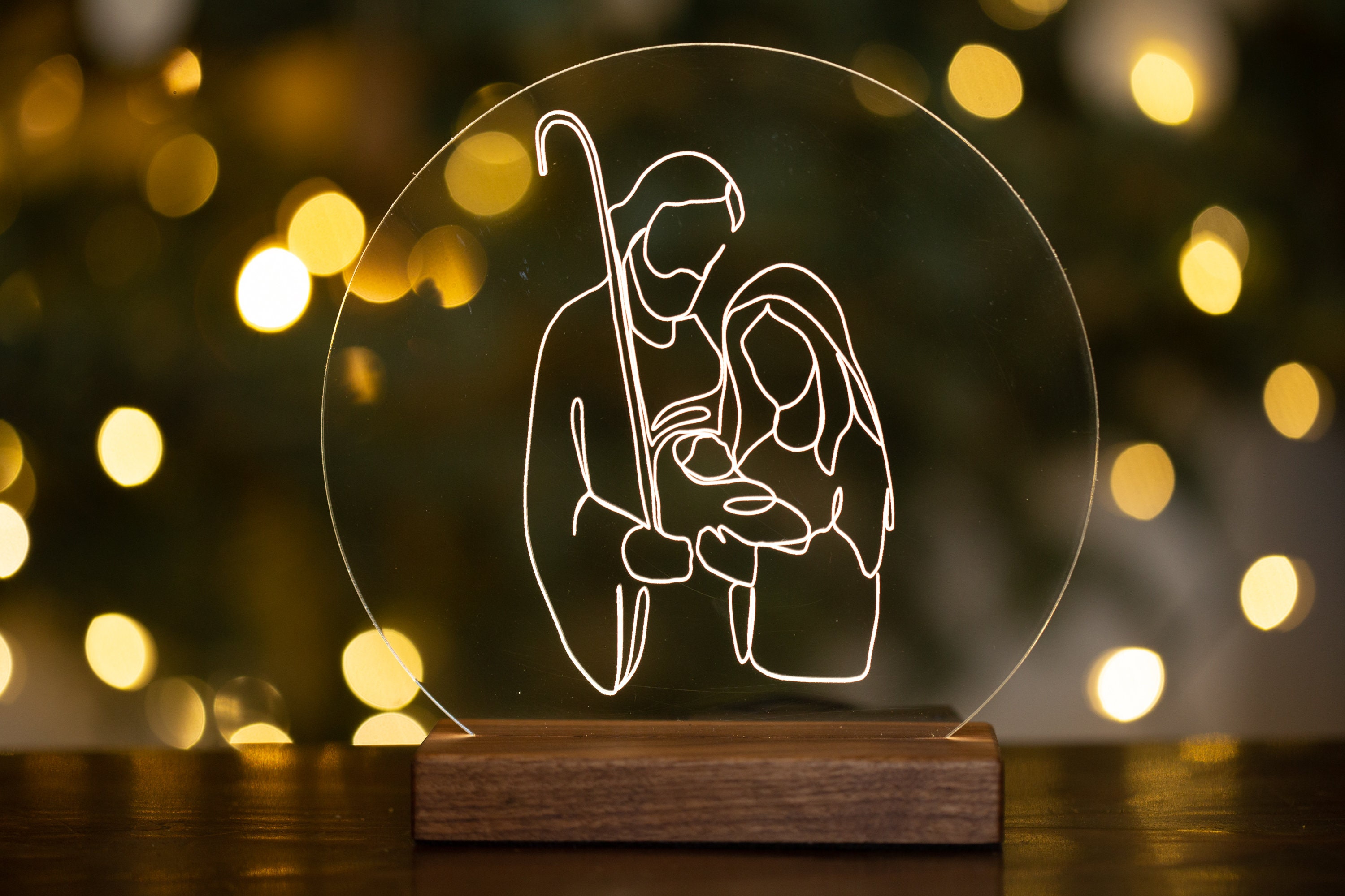 Lighted Nativity Scene Lit Nativity Christmas Night Light | Etsy