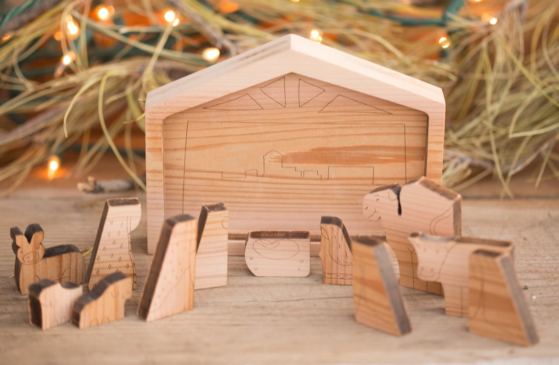 Wooden Nativity Puzzle Cedar Wood Nativity Christmas Gift - Etsy