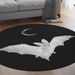 Goth Bat Rug Round Bat and Moon Rug Round Gothic Rug - Etsy