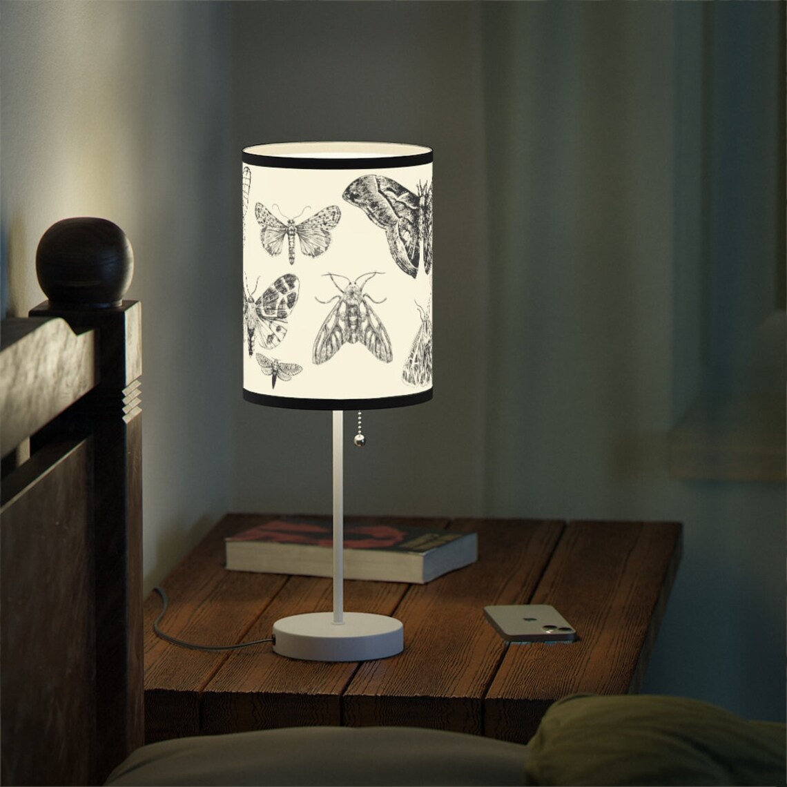 Moth Lamp Table Lamp Gothic Bedside Lamp Dark Academia - Etsy