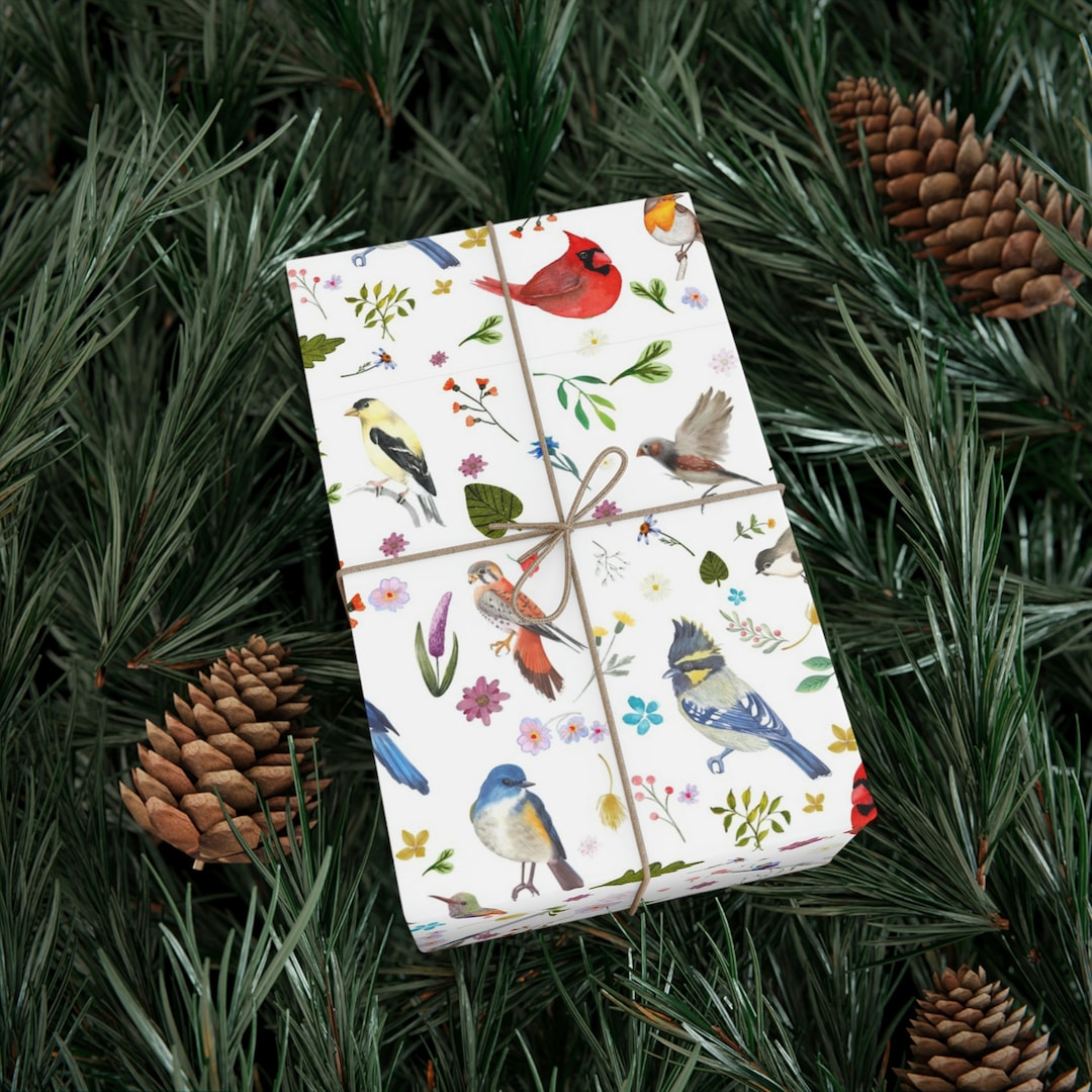 Wild Bird Wrapping Paper | Cottagecore Wrapping Paper | Woodland Gift ...